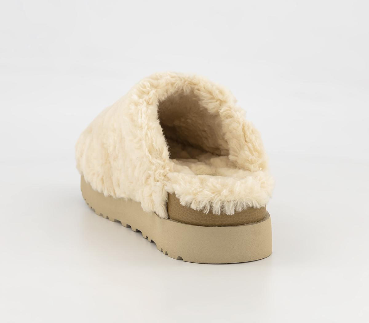 UGG Fuzz Sugar Slippers Natural - Flat Shoes for Women
