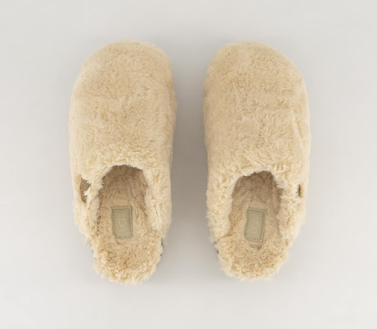 UGG Fuzz Sugar Slippers Natural - Flat Shoes for Women