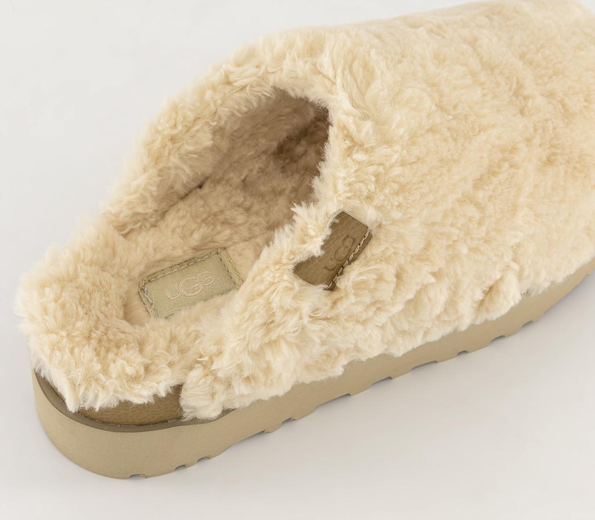 UGG Fuzz Sugar Slippers Natural - Flat Shoes for Women