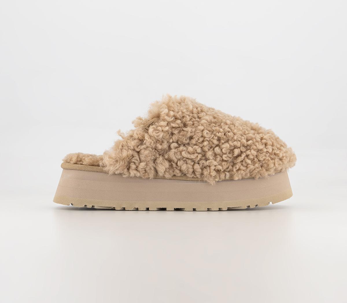 UGG Maxi Curly Platform Slippers Sand - UGG Slippers