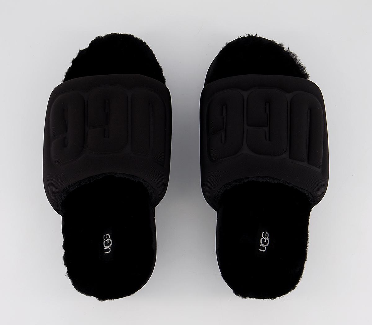 UGG Maxi Platform Graphic Slide Slippers Black - Women’s Sandals