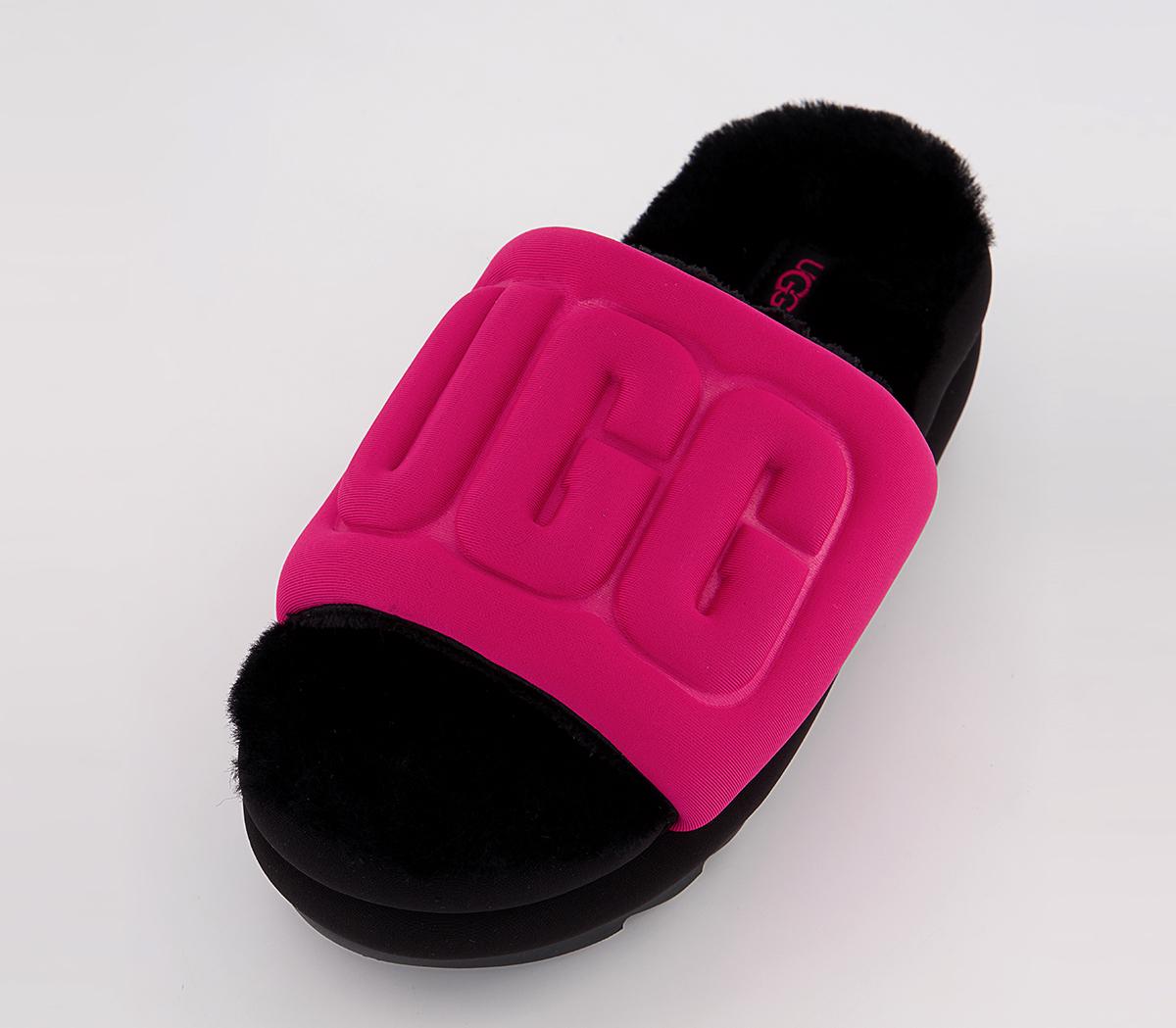 UGG Maxi Platform Graphic Slide Slippers Black Radish - Women’s Sandals