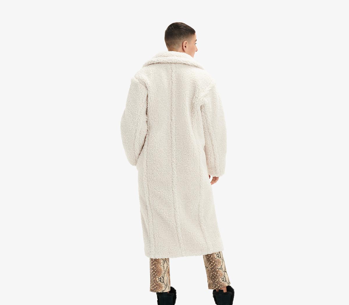 UGG Gertrude Long Teddy Coat Winter White - Accessories