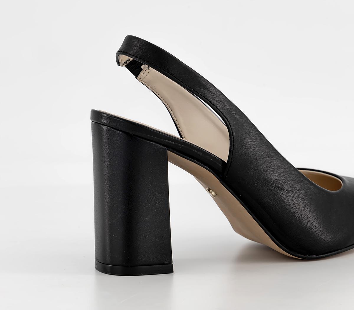 OFFICE Wide Fit Manhattan Court Heels Black Leather - Women's Wide Fit