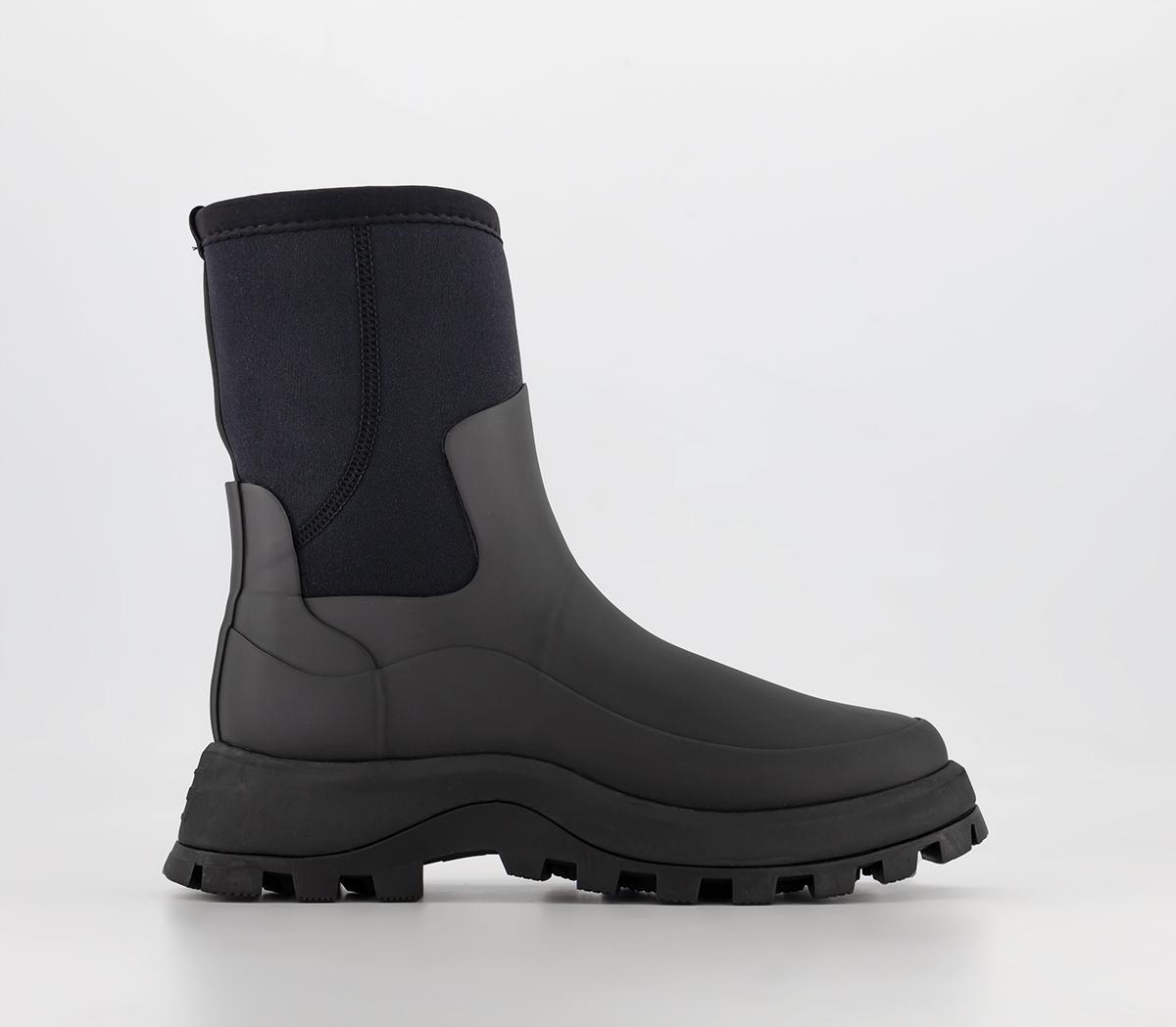 Hunter City Explorer Short Boots Black - Women's Ankle Boots