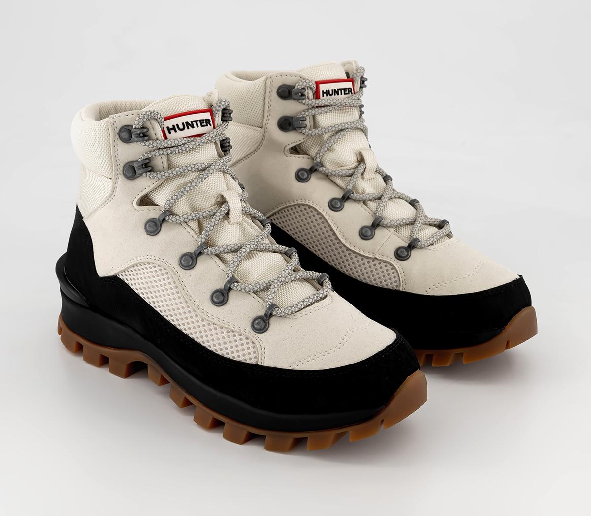 Hunter Explorer Boots White - Women's Ankle Boots
