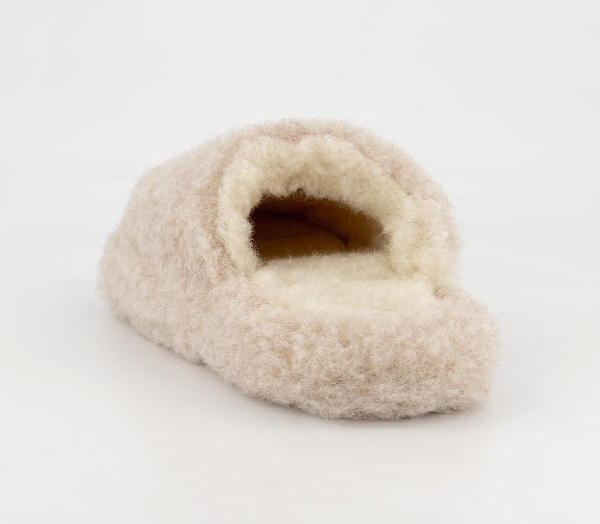 Yoko Wool Yoko Wool Mule Slippers Beige - Women's Loungewear