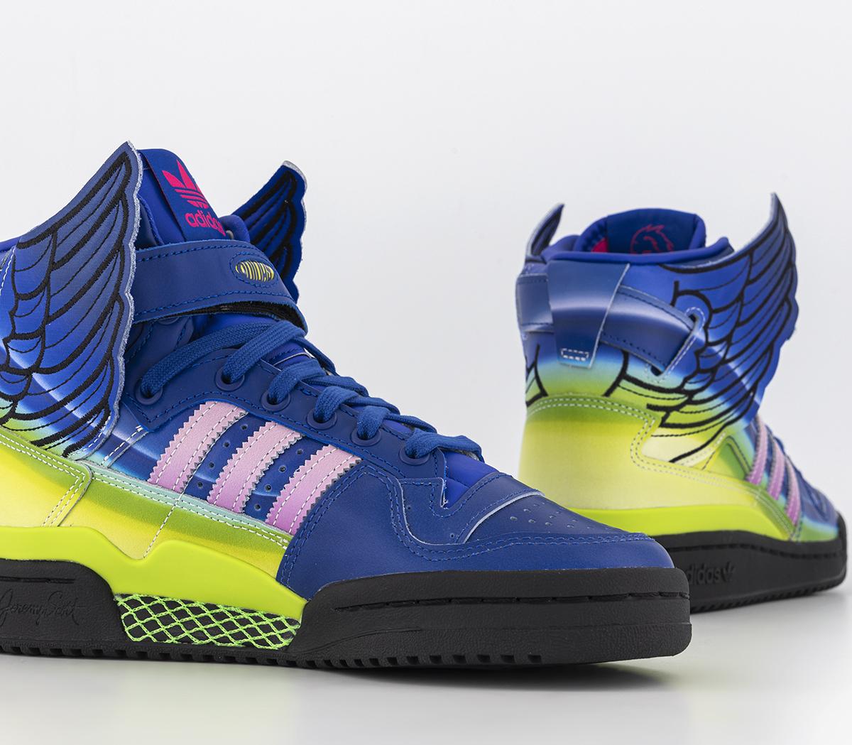adidas Js Wings 4.0 Trainers Bold Blue Shock Pink Light Pink - Men's ...