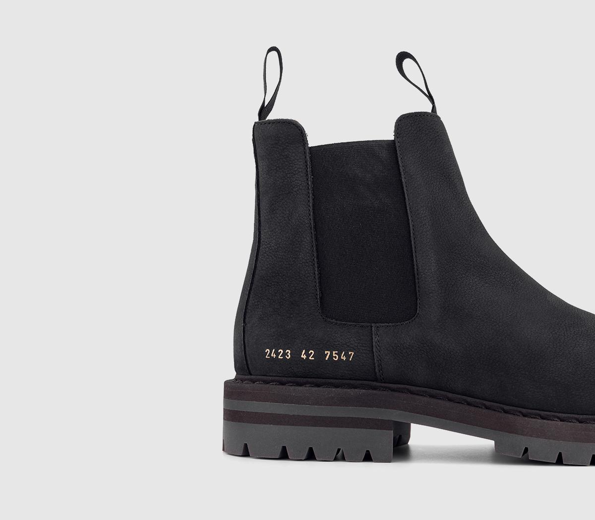Common Projects Winter Chelsea Boots Black Suede - Women's Shoes & Trainers