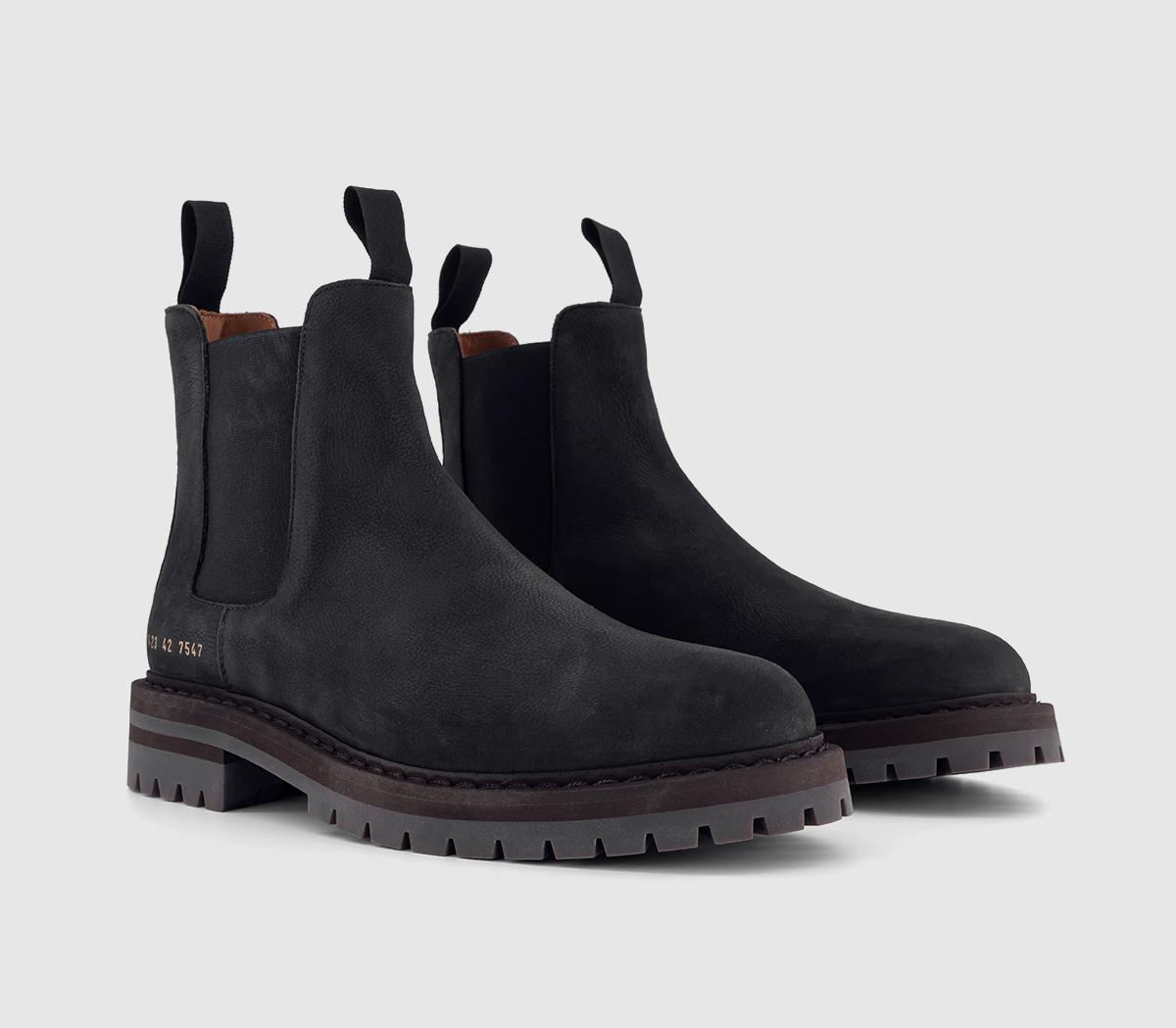 Common Projects Winter Chelsea Boots Black Suede - Women's Shoes & Trainers