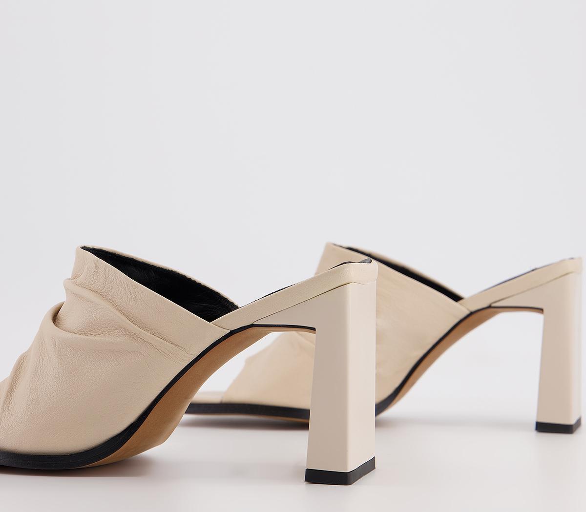 OFFICE Studio Office Studio Madrid Ruched Mules White Leather - Mules