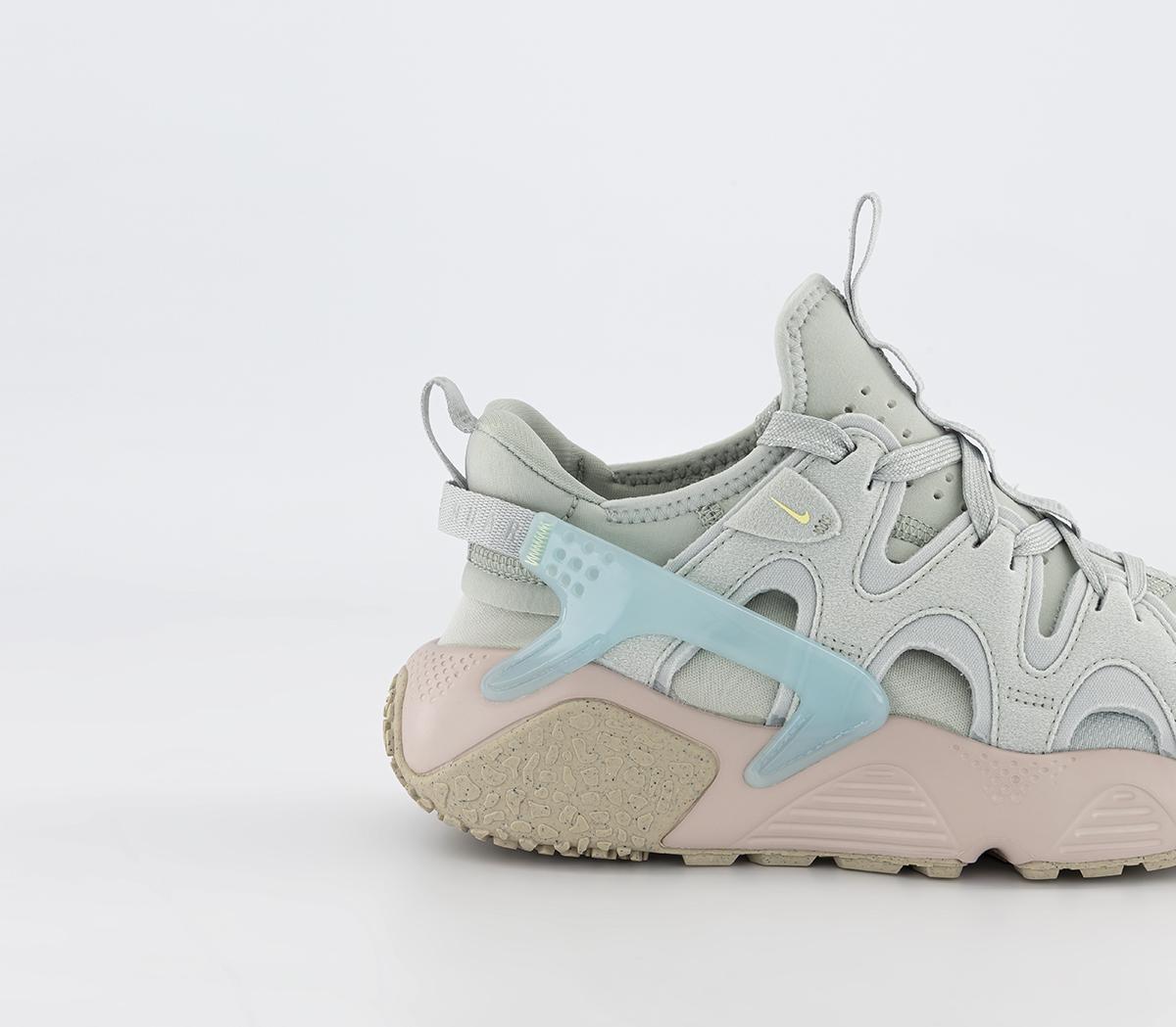 Nike Air Huarache Craft Trainers Light Silver Citron Tint Ocean Bliss ...