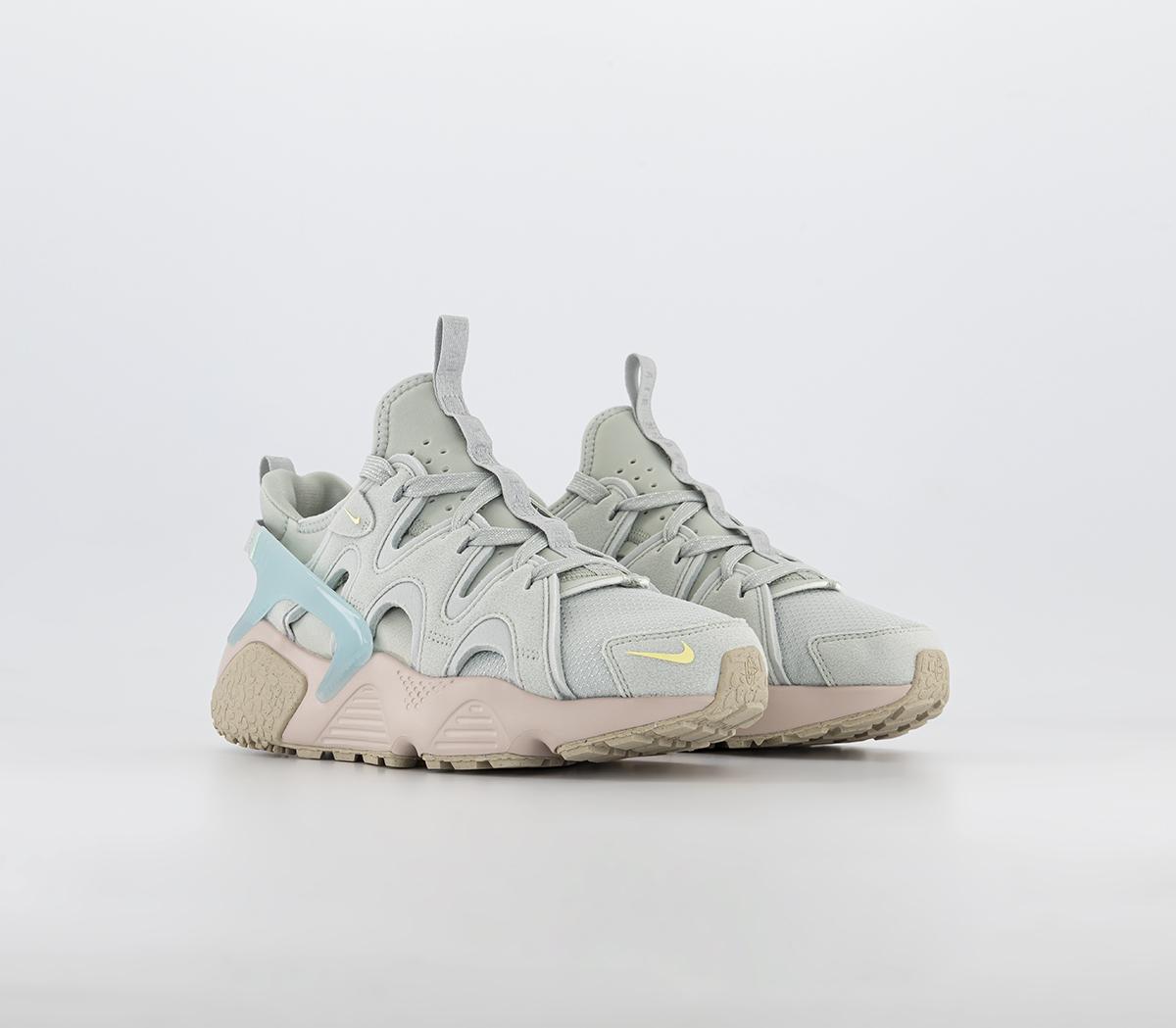 Nike Air Huarache Craft Trainers Light Silver Citron Tint Ocean Bliss ...