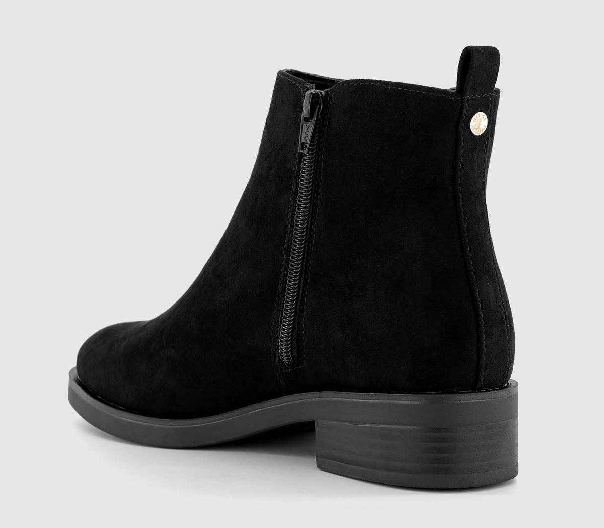 OFFICE Aila Zip Flat Ankle Boots Black - Women's Boots