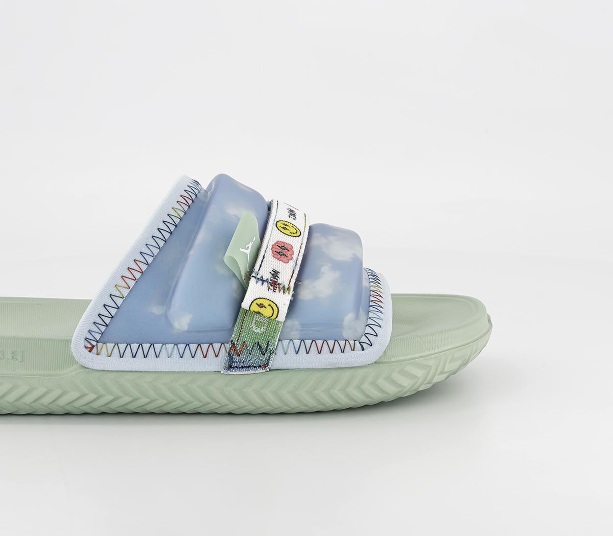 Jordan Jordan Super Play Slide Celestine Blue White Enamel Green ...