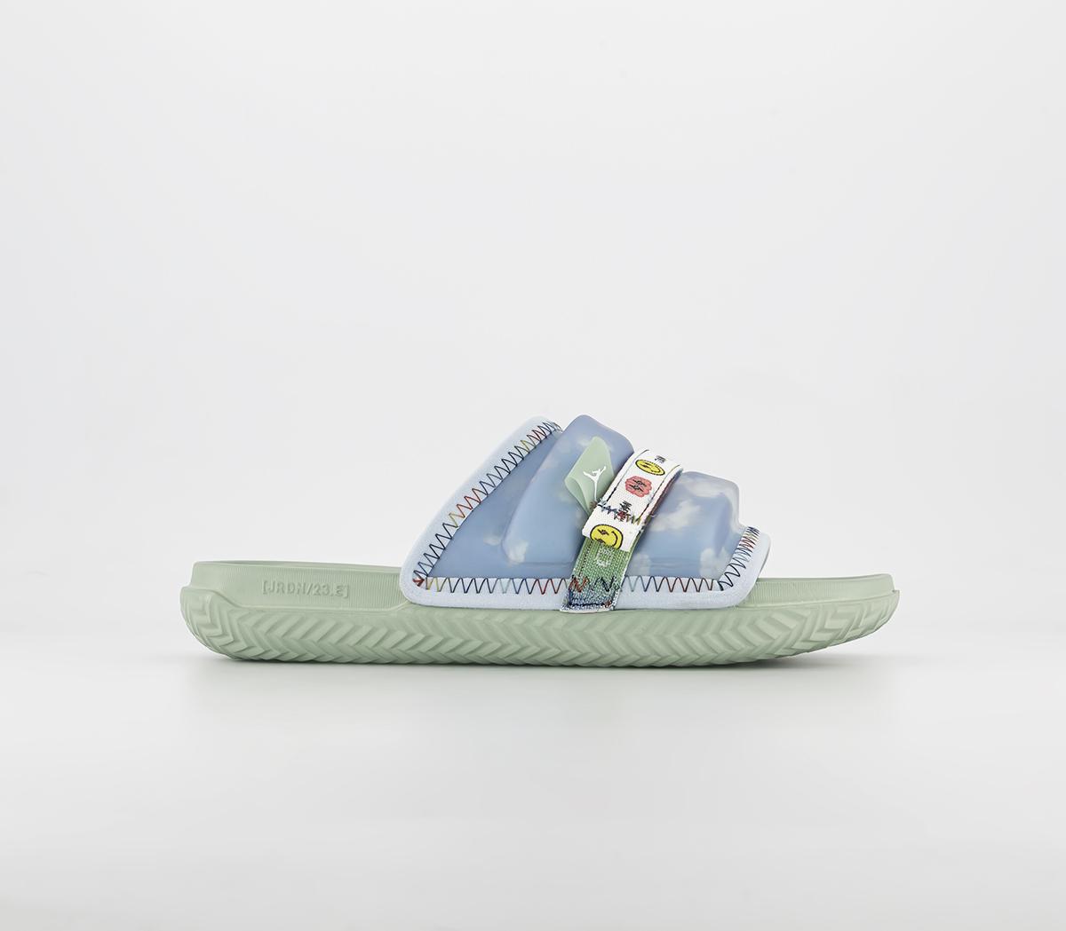 Jordan Jordan Super Play Slide Celestine Blue White Enamel Green ...