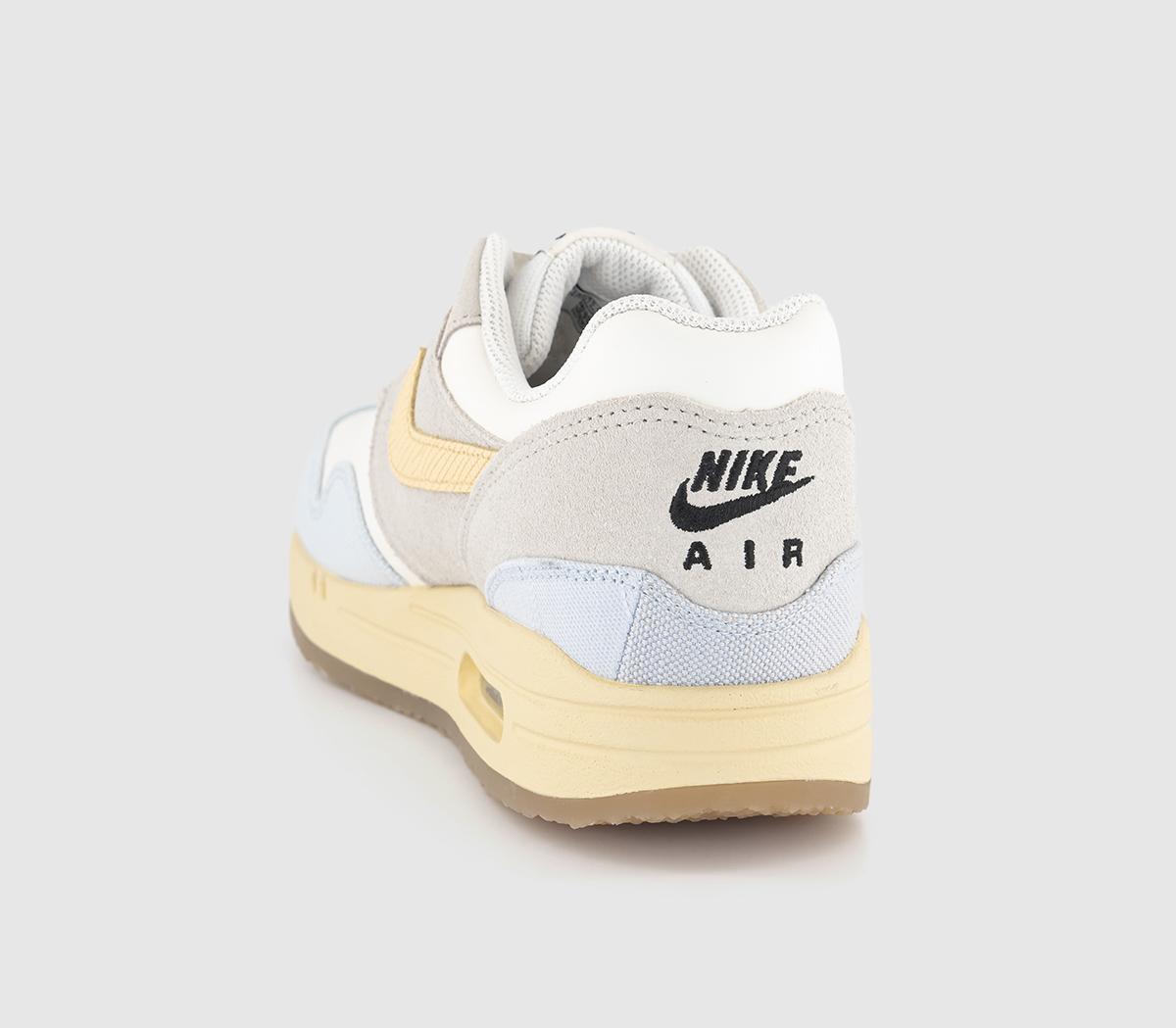 Nike Air Max 1 '87 Trainers Light Bone Pale Vanilla Sail Football Grey ...