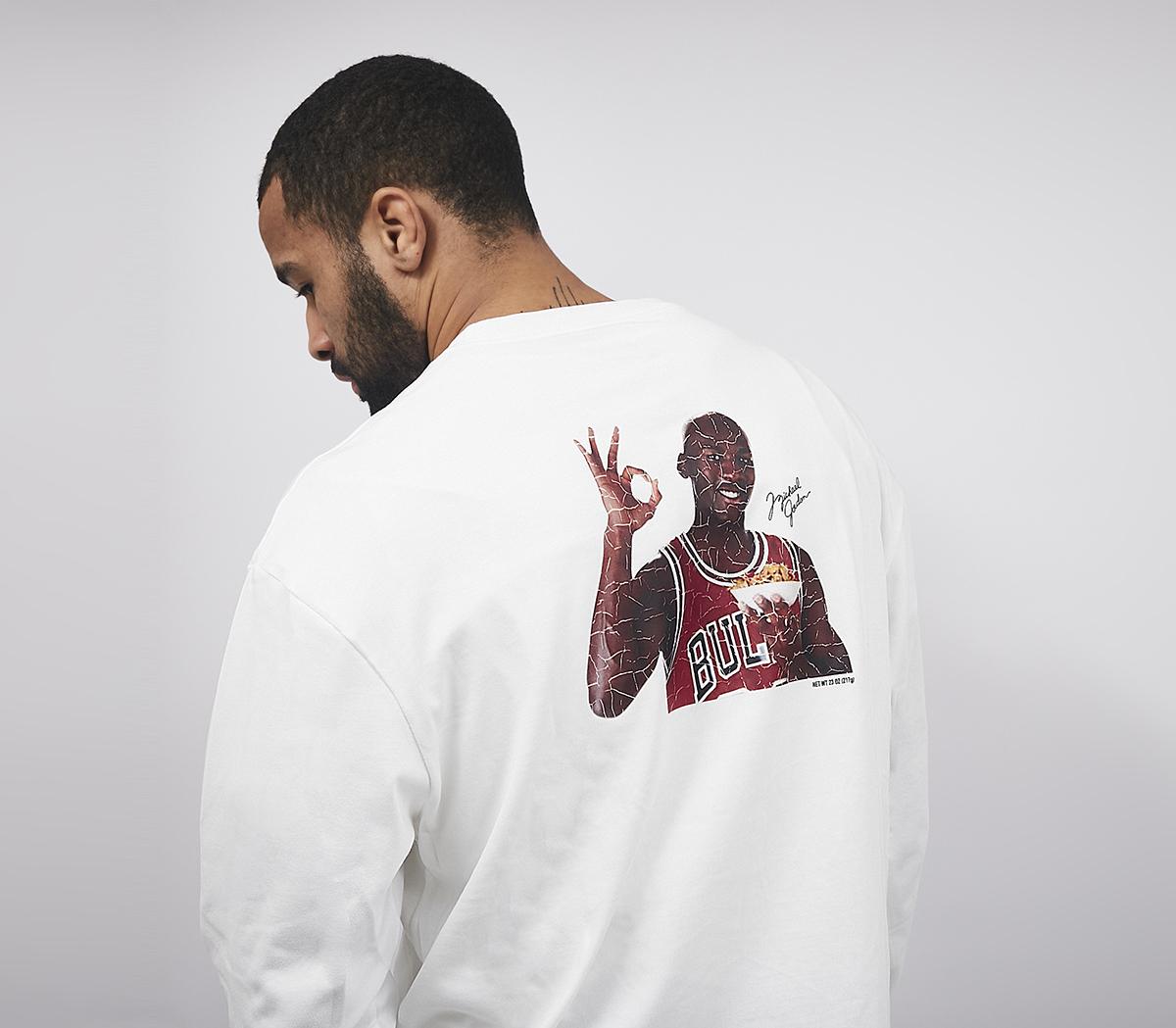 Jordan Statement 85 Long Sleeve Crew Wheaties White Rush Orange - Men's ...