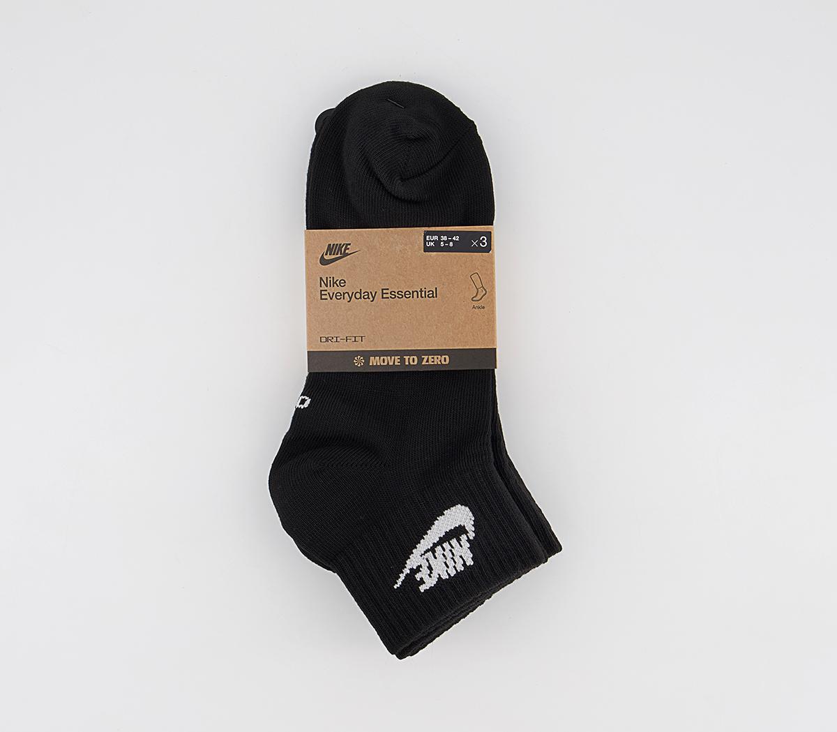 Nike Nike Sports Everyday Essential Low 3 Pairs Black White - Accessories