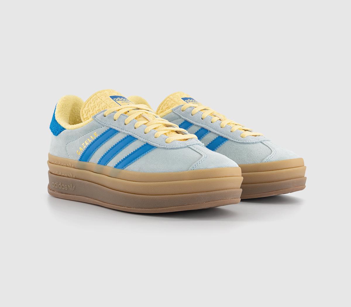 adidas Gazelle Bold W Trainers Almost Blue Bright Blue Almost Yellow ...