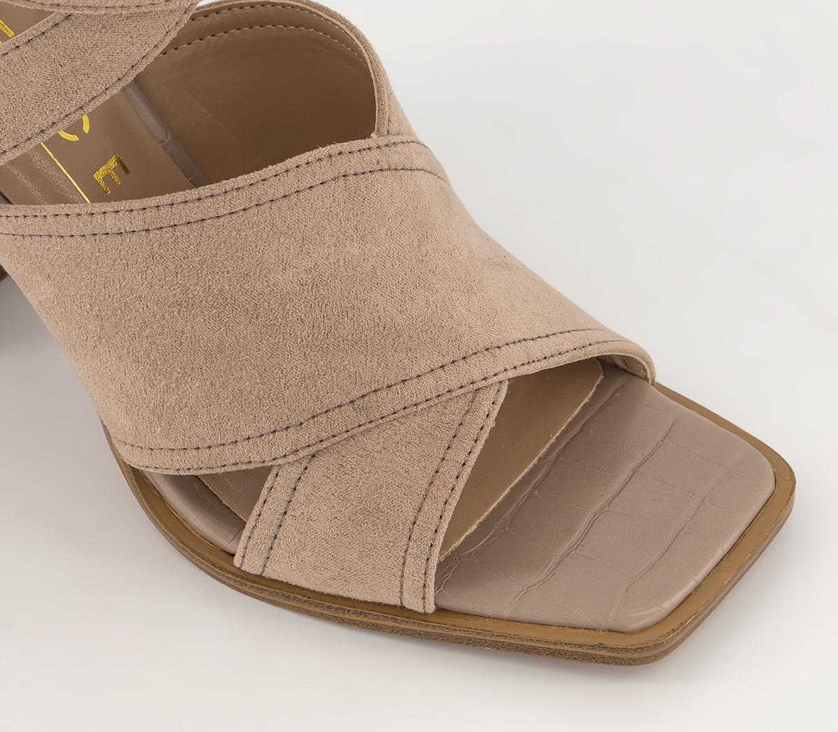 OFFICE Miranda Peep Toe Shoe Boots Taupe - Women's Ankle Boots