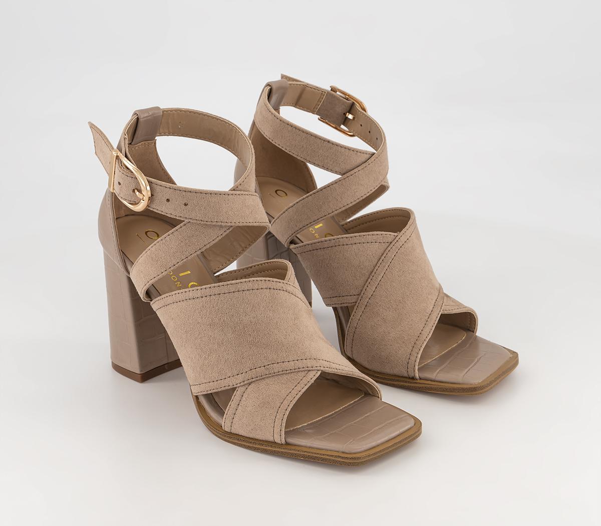 OFFICE Miranda Peep Toe Shoe Boots Taupe - Women's Ankle Boots