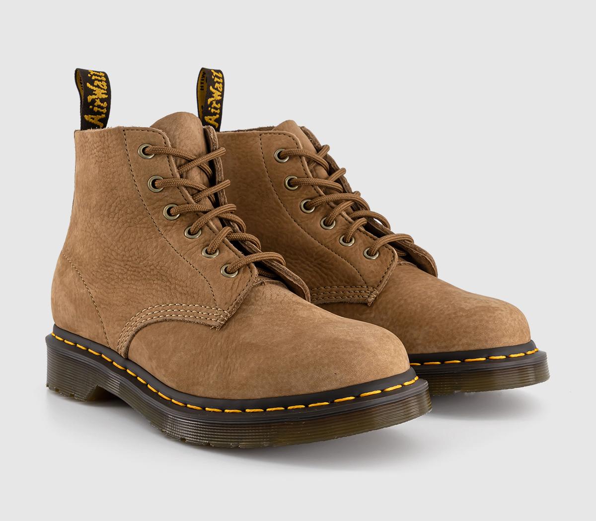 Dr. Martens 101 6 Eye Boots Savannah Tan - Women's Ankle Boots
