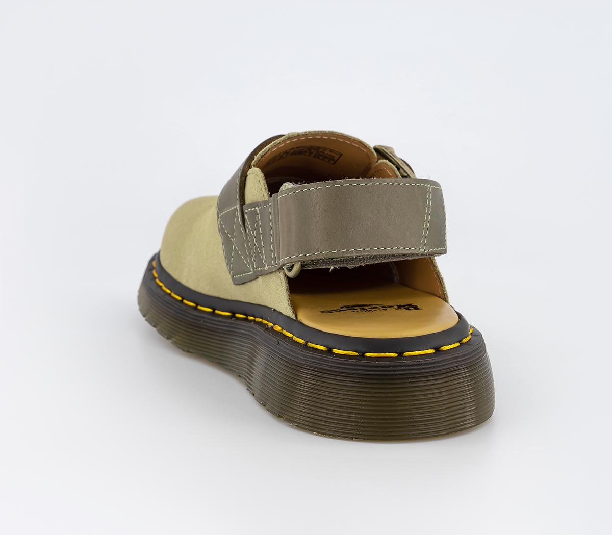 Dr. Martens Jorge II Slingback Sandals Pale Olive Eh Suede - Women's Clogs