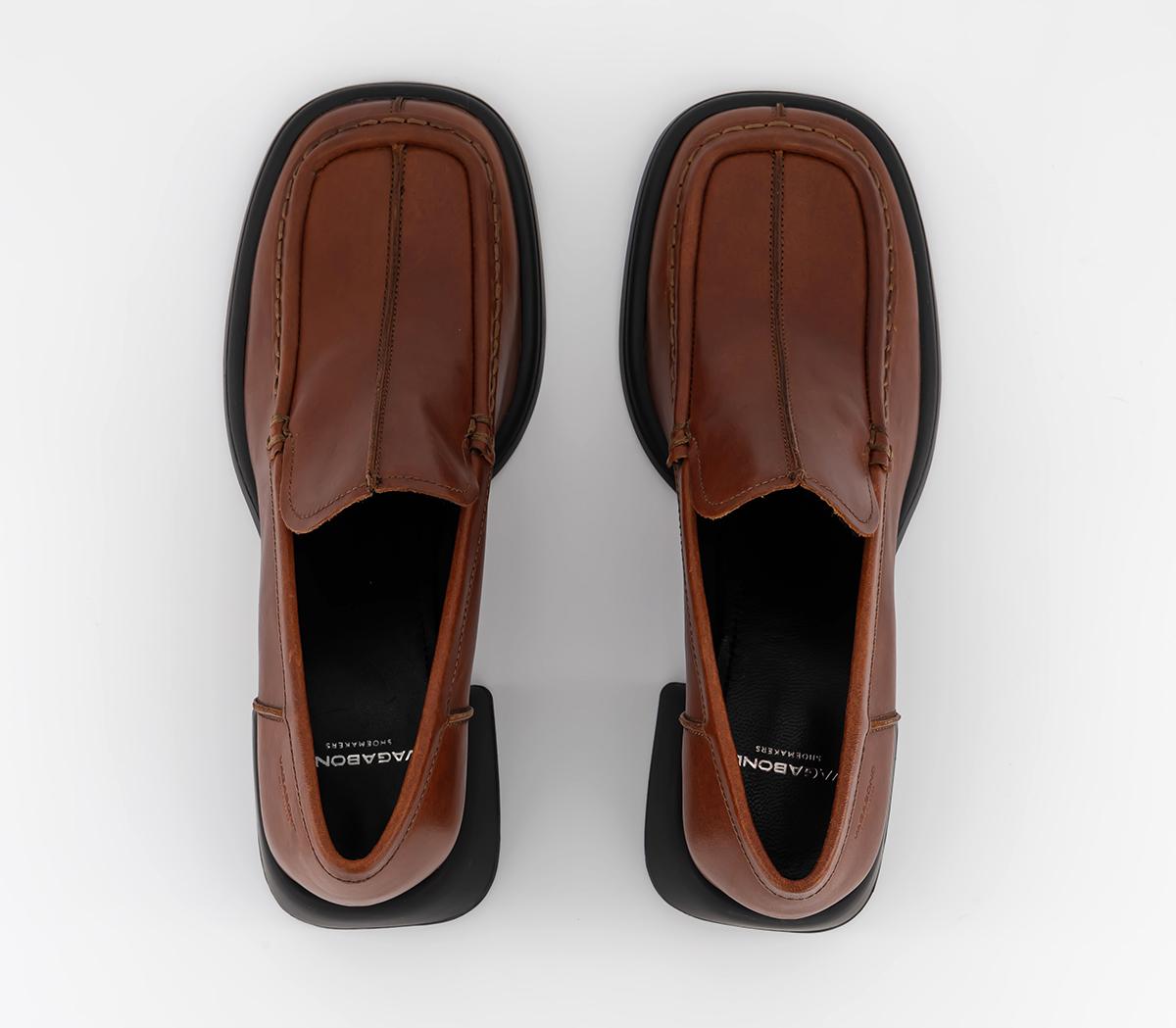 Vagabond Shoemakers Ansie Block Loafers Cinnamon - Women’s Loafers