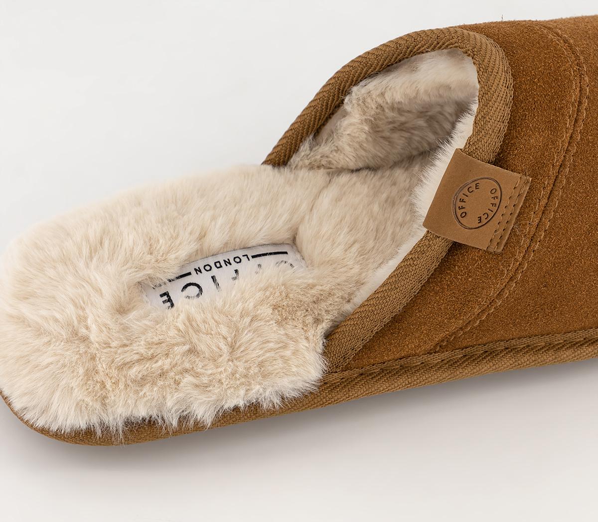 OFFICE Lounge Sidney Mule Slippers Tan Suede - Gifts for Him
