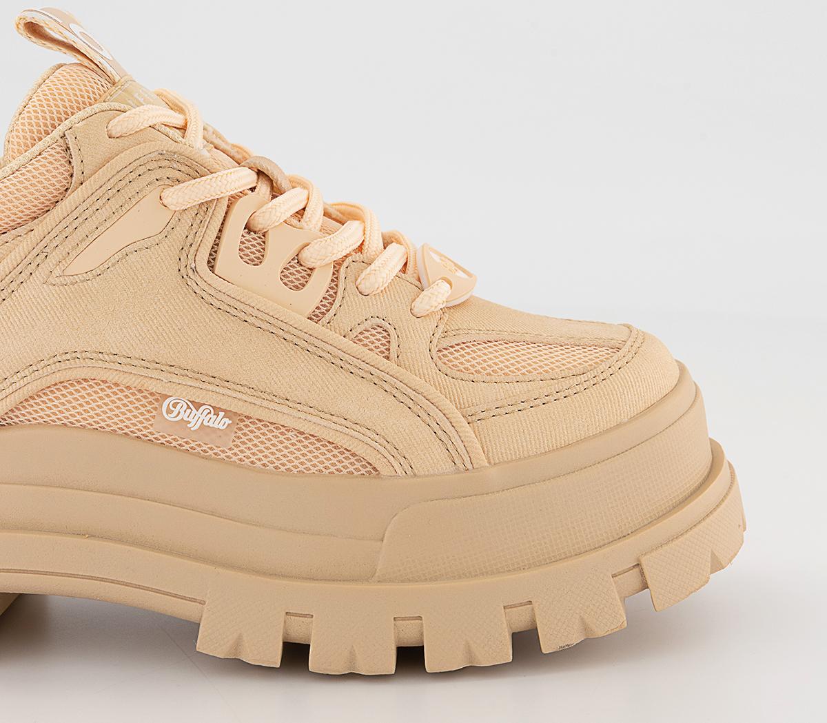 Buffalo Aspha Hyb Trainers Peach - Women's Vegan Shoes