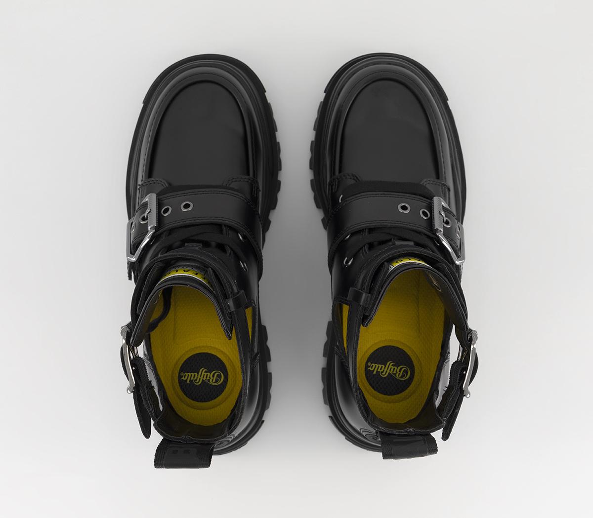 Buffalo Aspha Bike Boots Black - Women's Ankle Boots