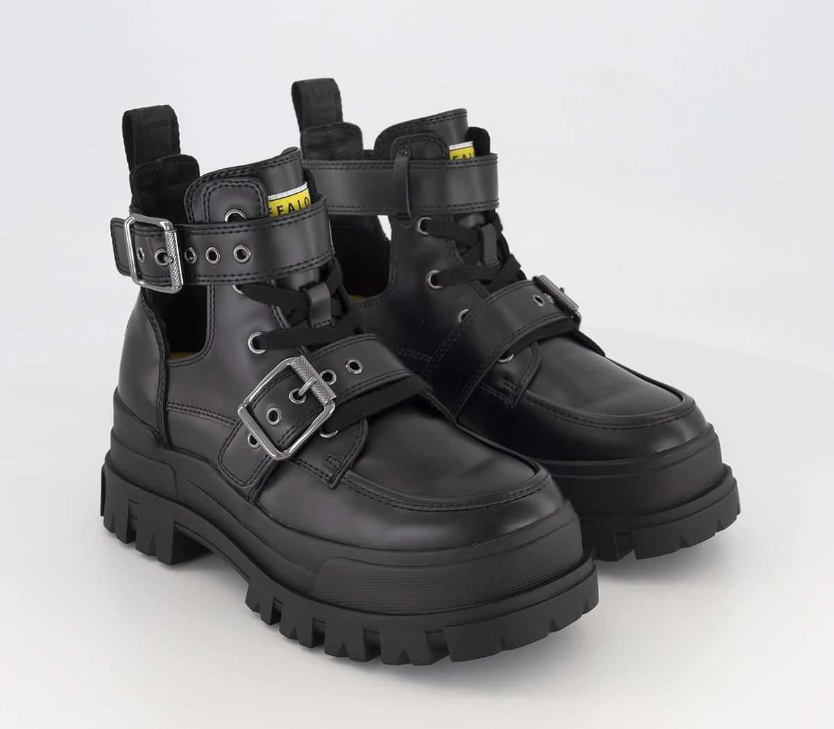 Buffalo Aspha Bike Boots Black - Women's Ankle Boots