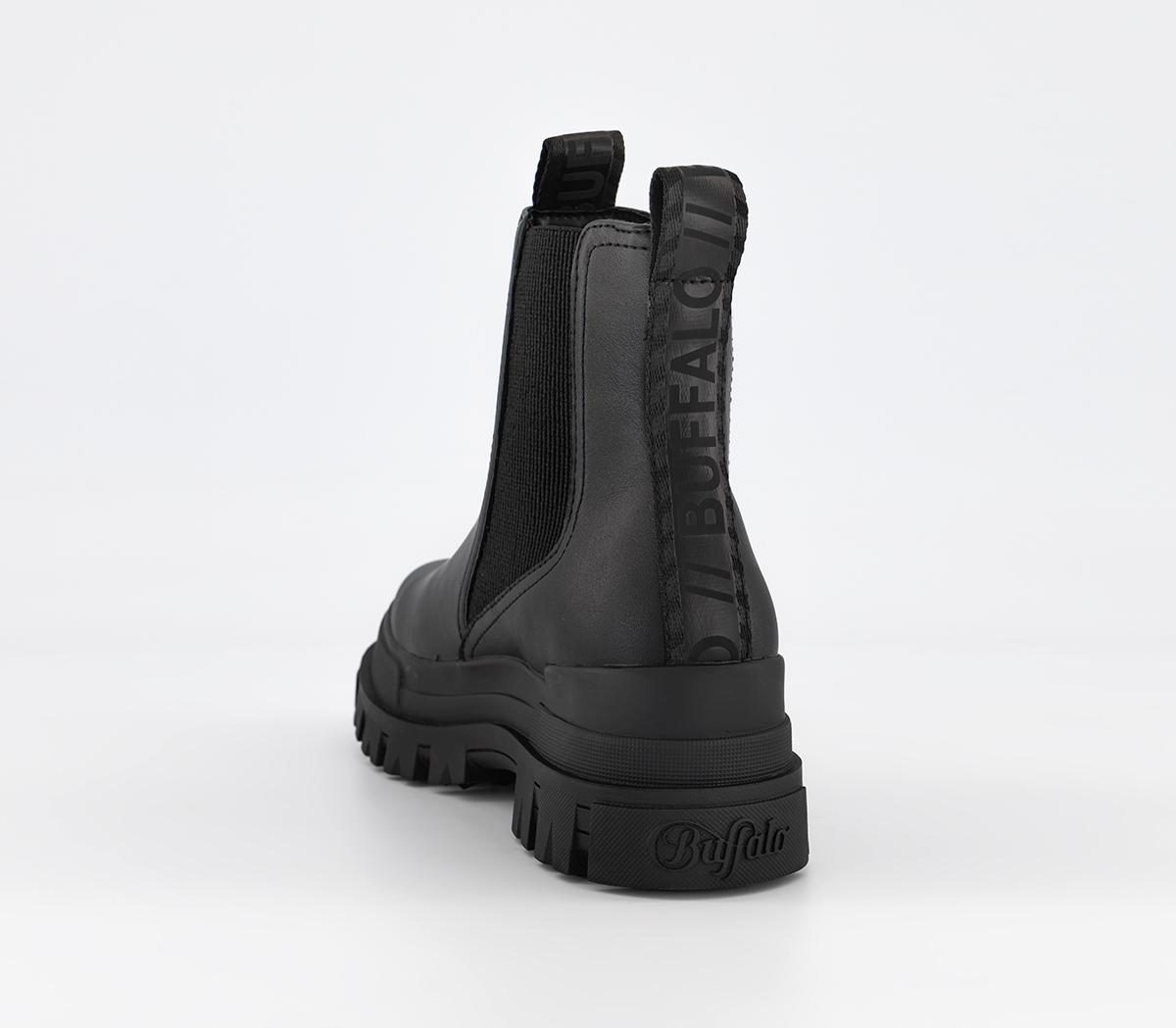 Buffalo Aspha Chelsea Mid Boots Black - Women's Chelsea Boots