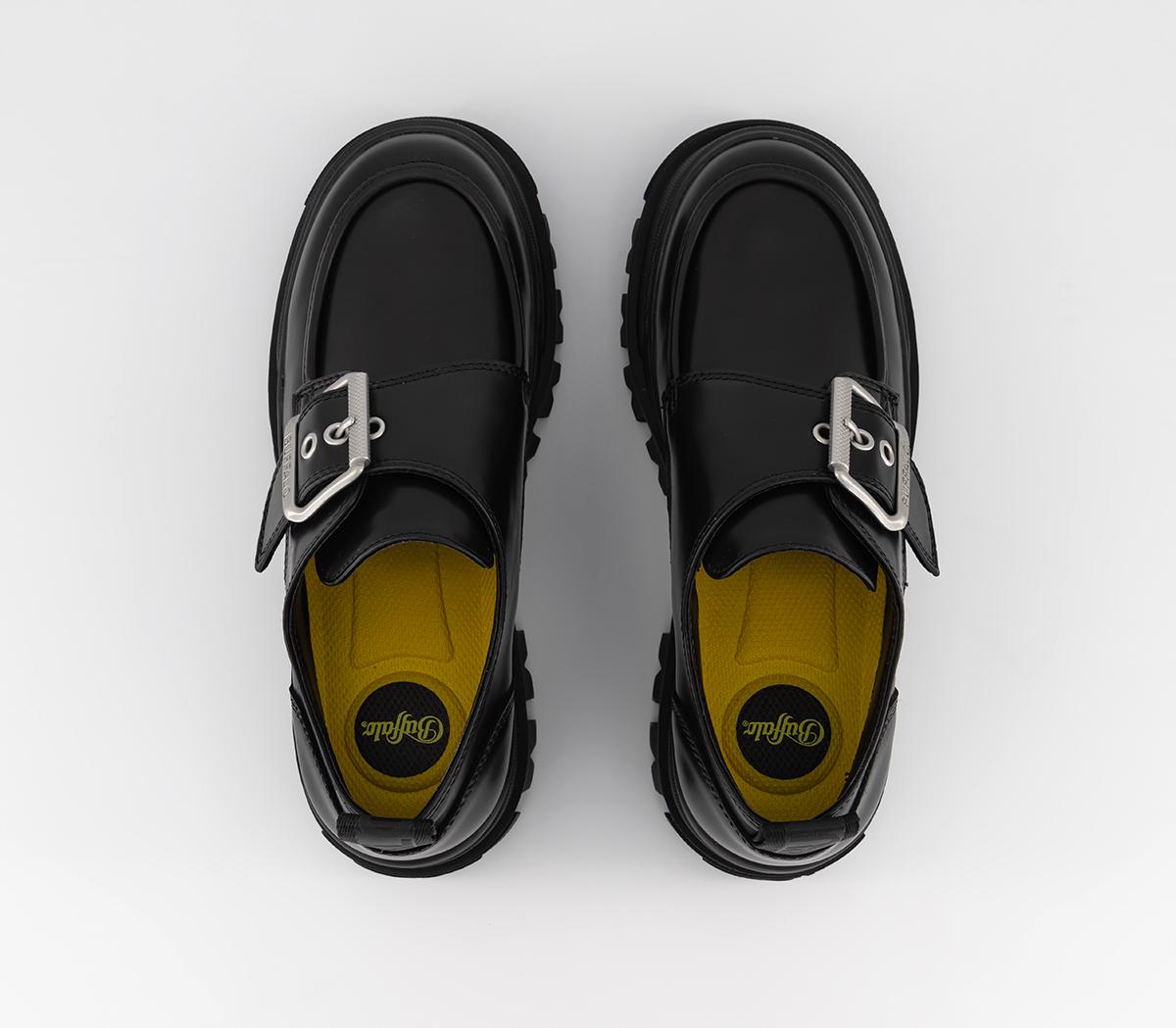 Buffalo Aspha Monk Shoes Black - Flat Shoes for Women