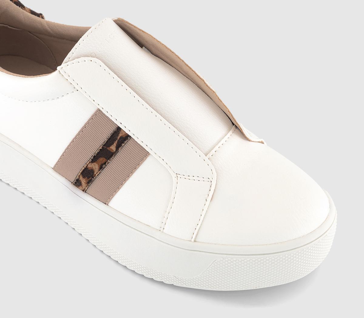 OFFICE For Keeps Slip On Trainers White Leopard Mix - Flat Shoes for Women