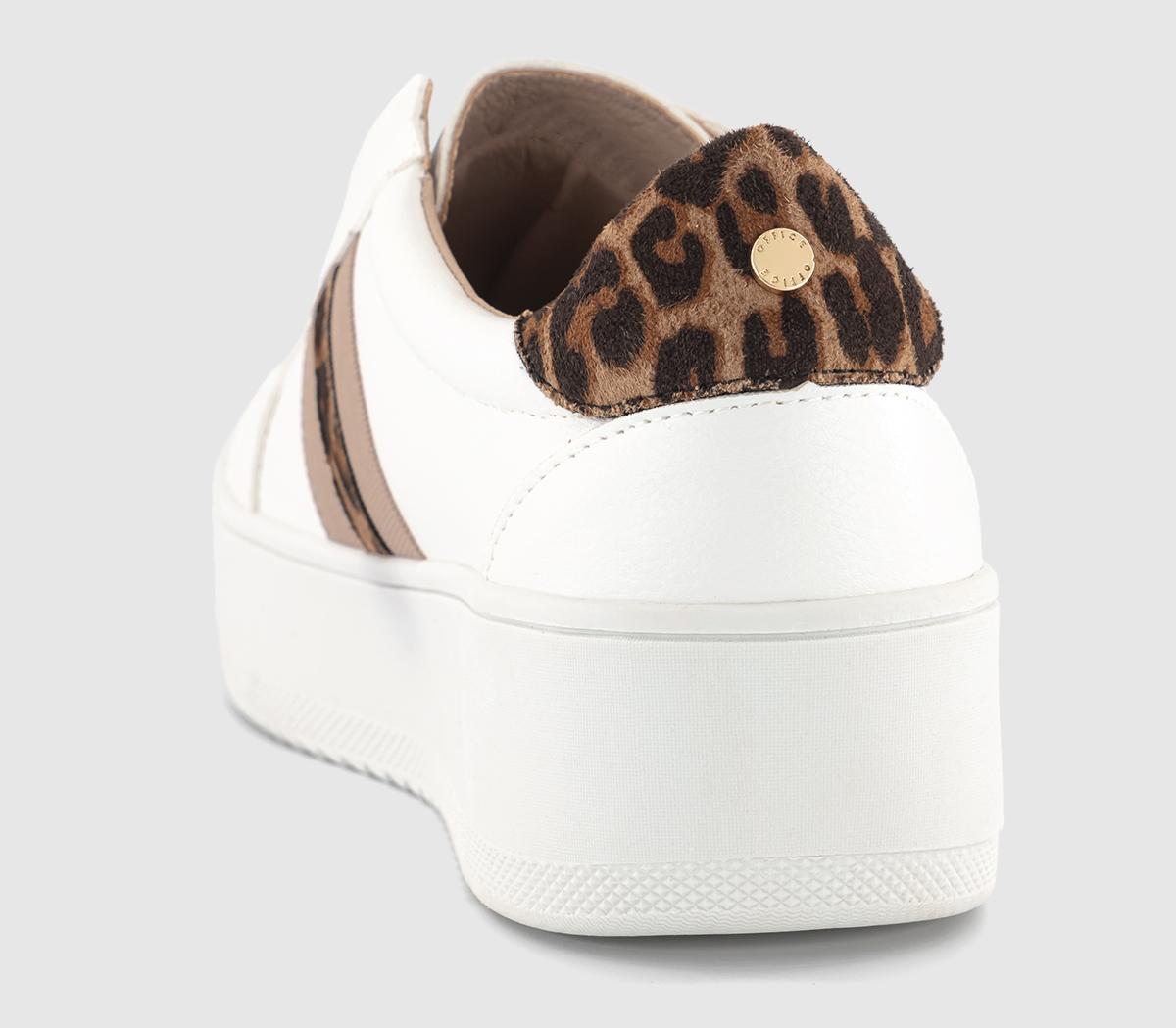 OFFICE For Keeps Slip On Trainers White Leopard Mix - Flat Shoes for Women