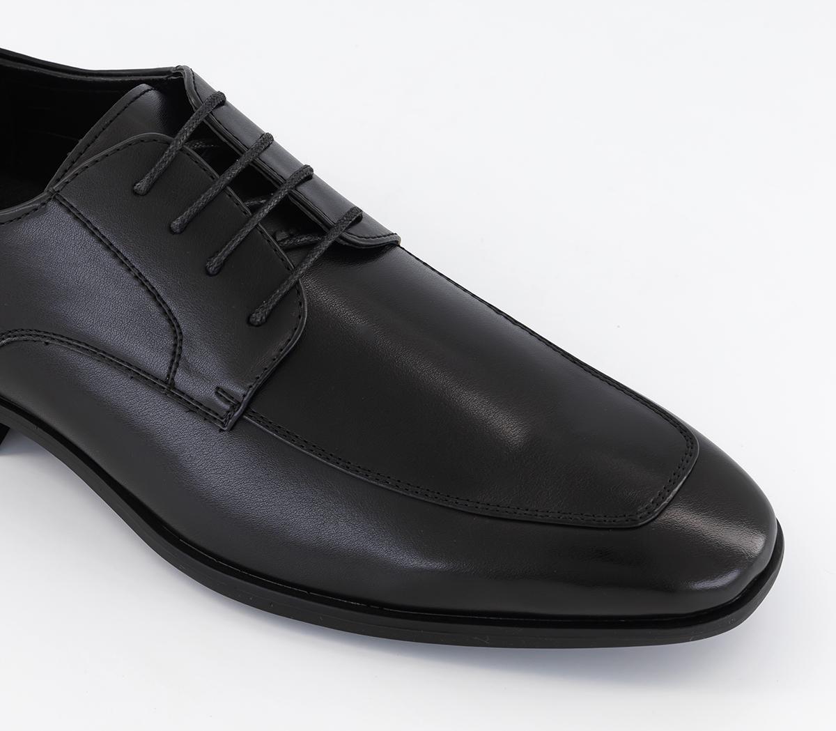 OFFICE Mclean Stitched Apron Derby Shoes Black - Men’s Smart Shoes