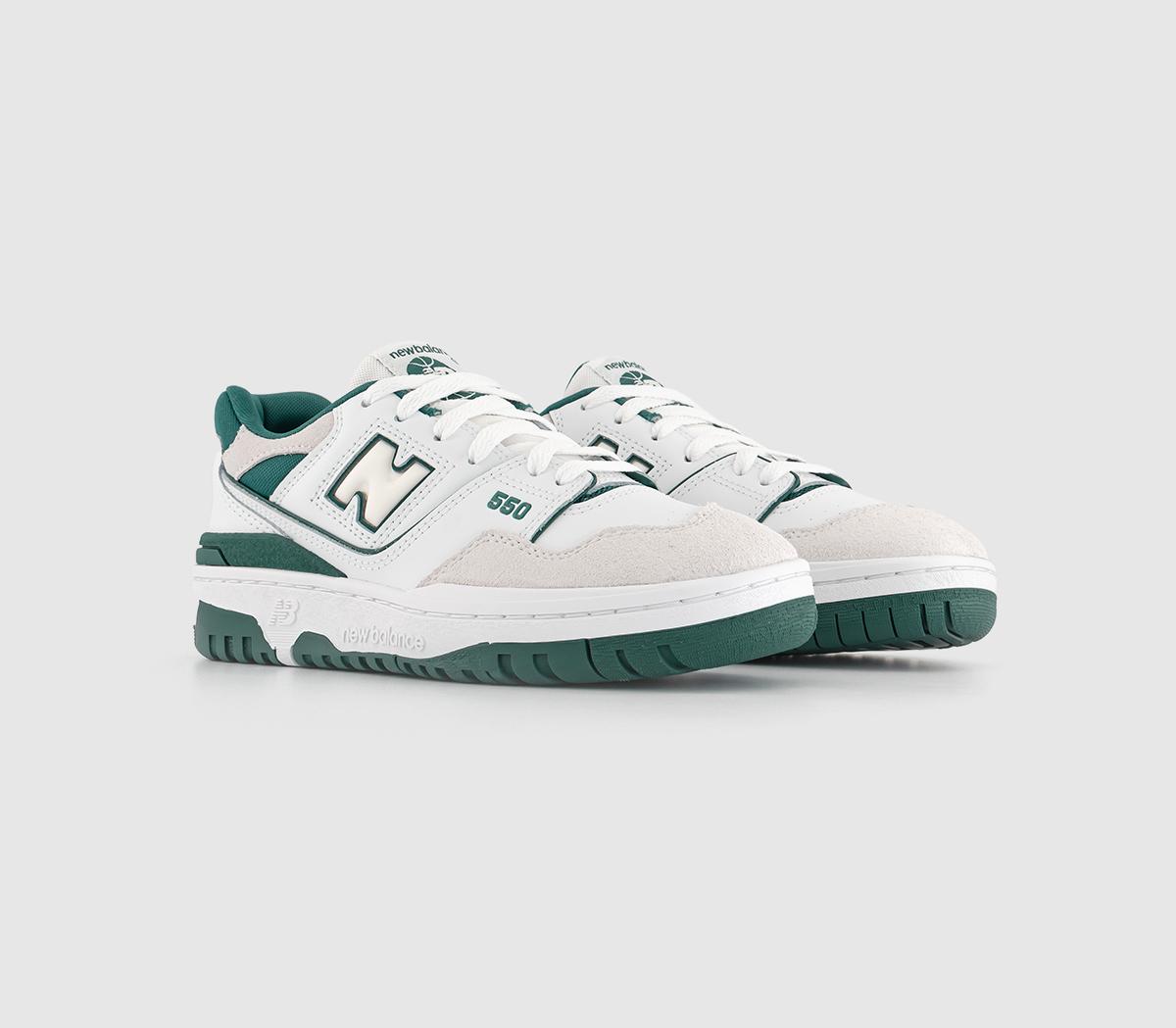 New Balance BB550 Junior Trainers White Green - Unisex Sports