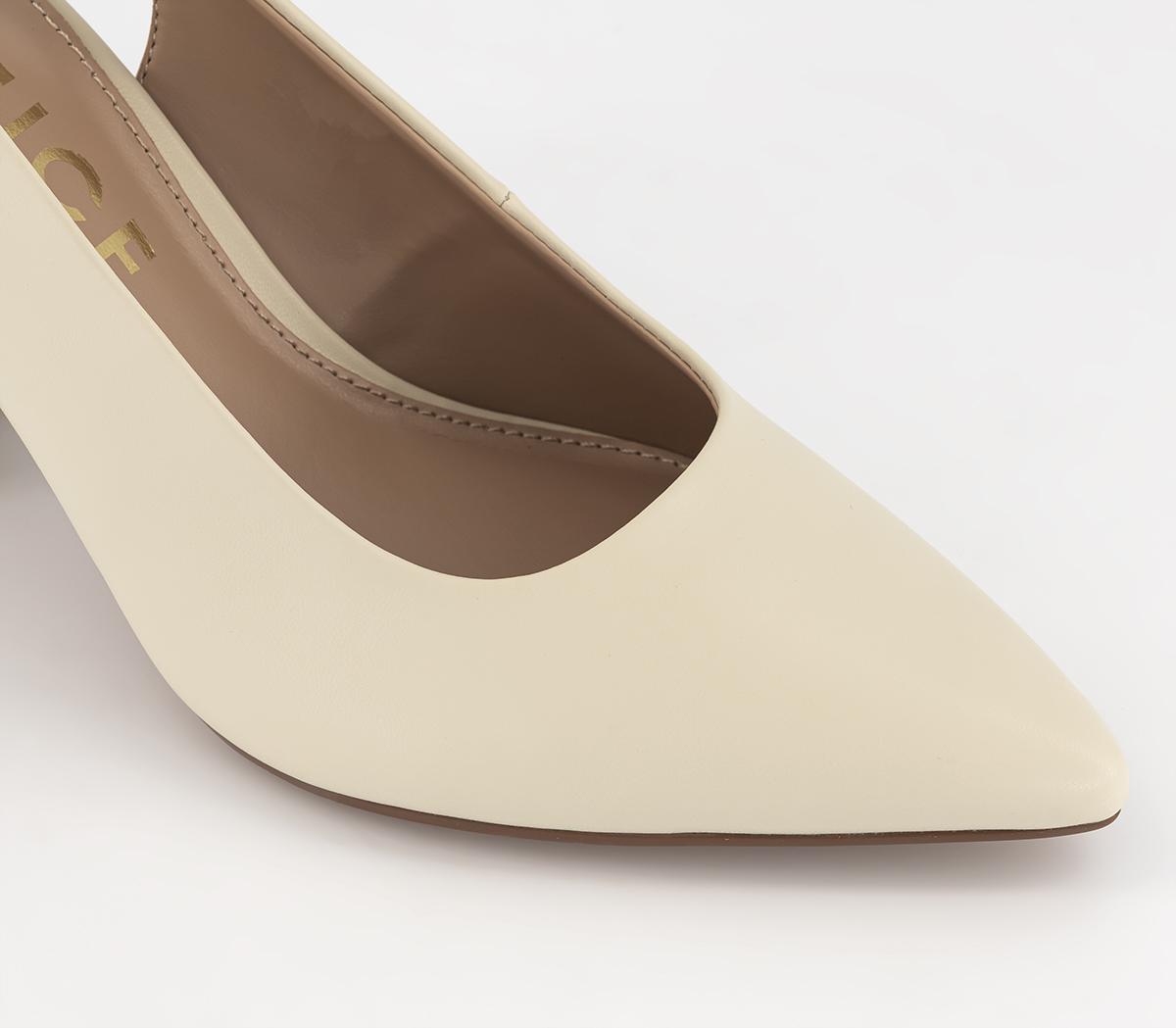 OFFICE Wide Fit Maestro Heels Off White - Mid Heels