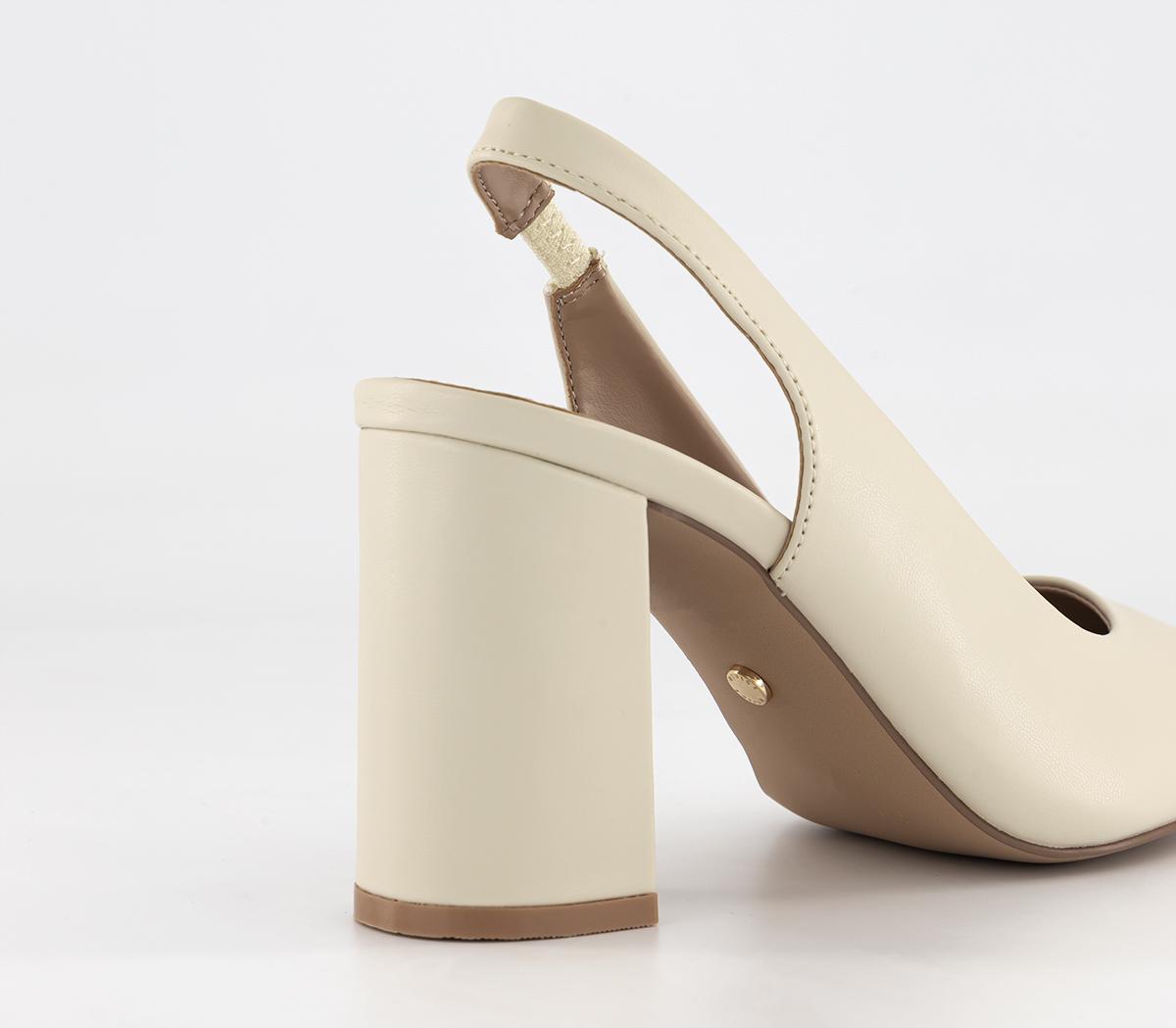 OFFICE Wide Fit Maestro Heels Off White - Mid Heels