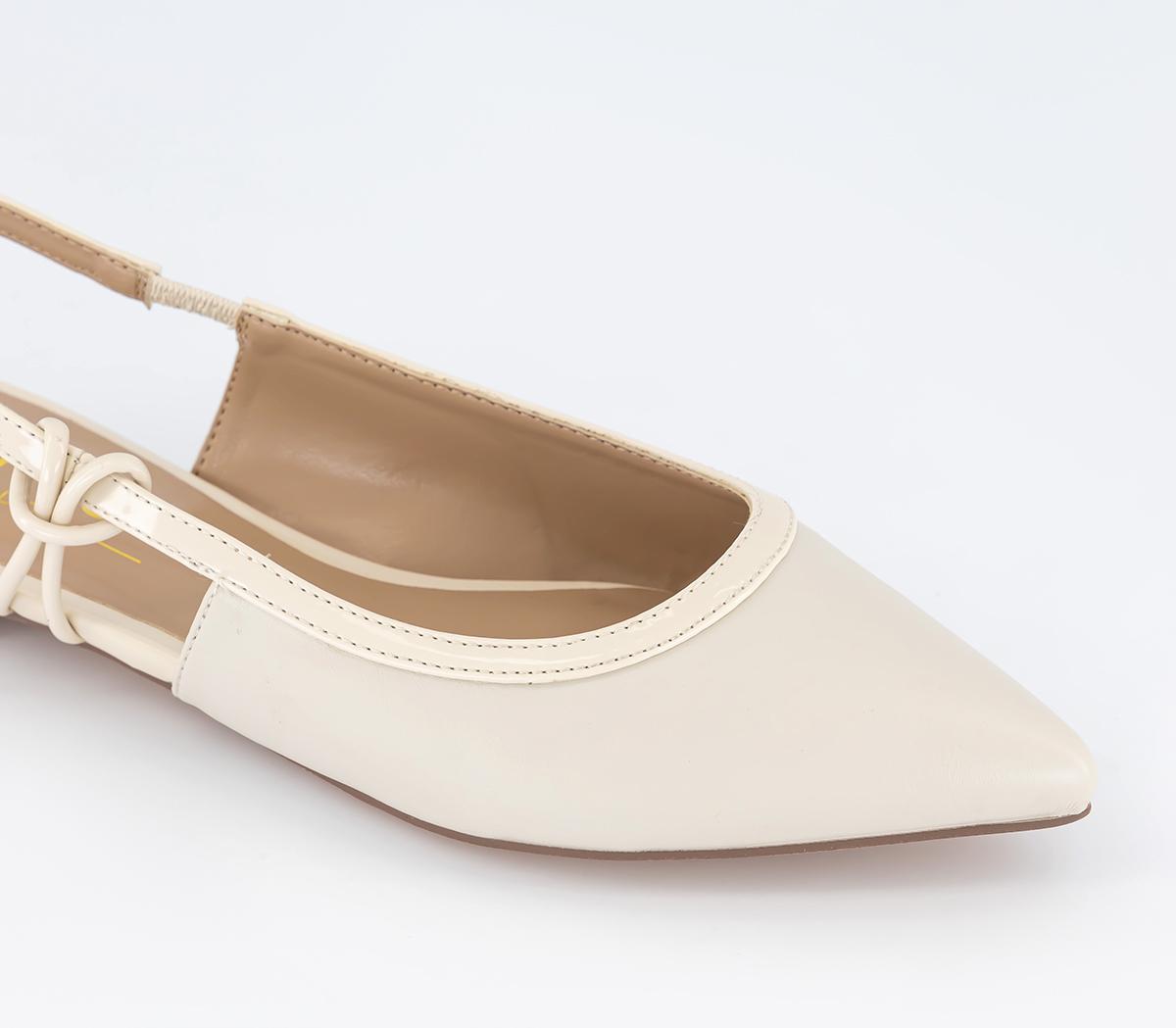OFFICE Focussing Slingback Ballet Flats White - Flat Shoes for Women