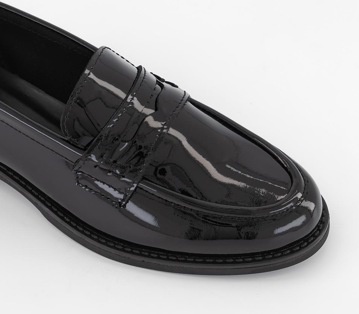 OFFICE First Class - Classic Penny Loafers Black Patent Leather - Women ...