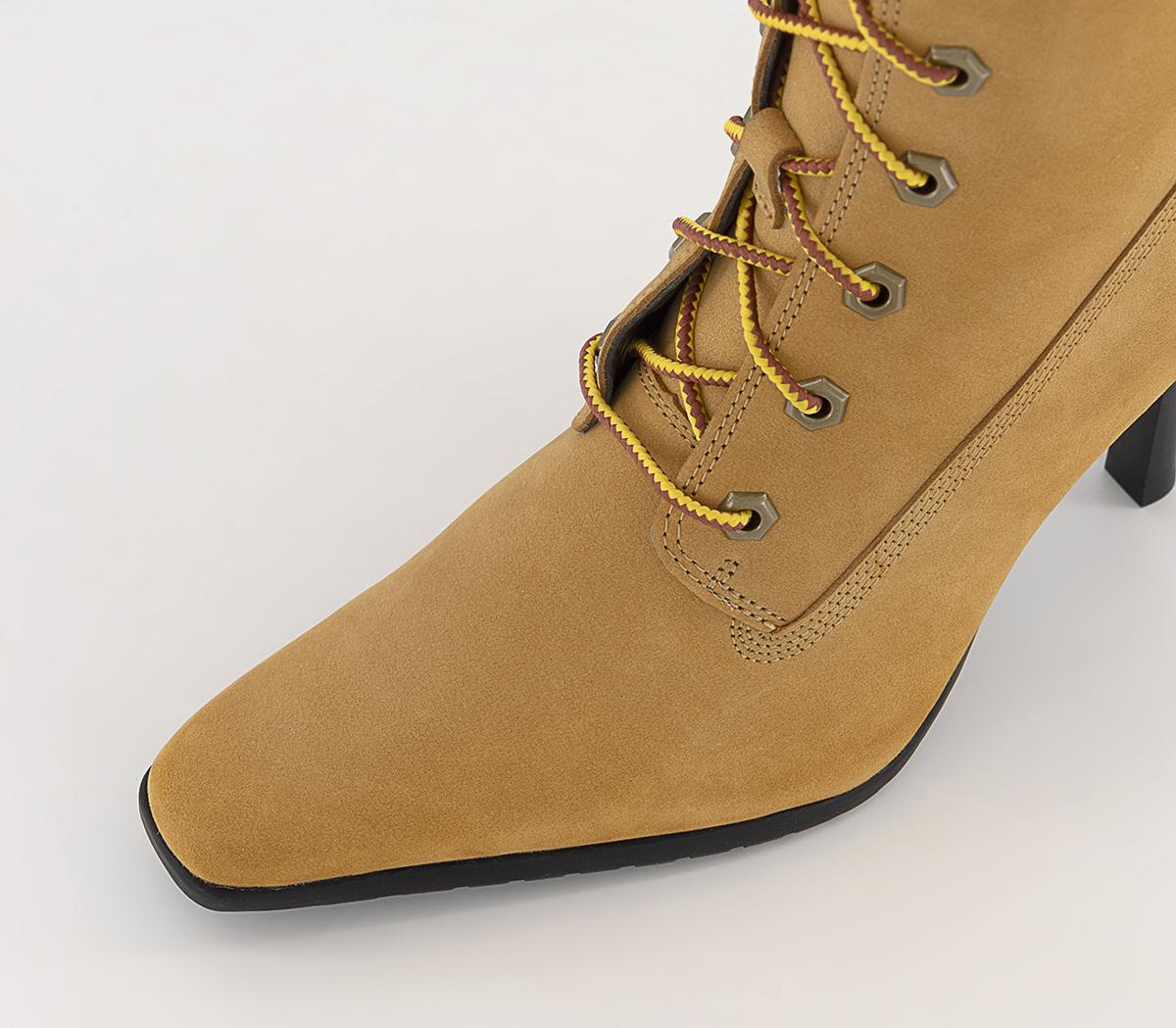 Timberland Tall Lace Boots Wheat Nubuck - Women's Knee High Boots
