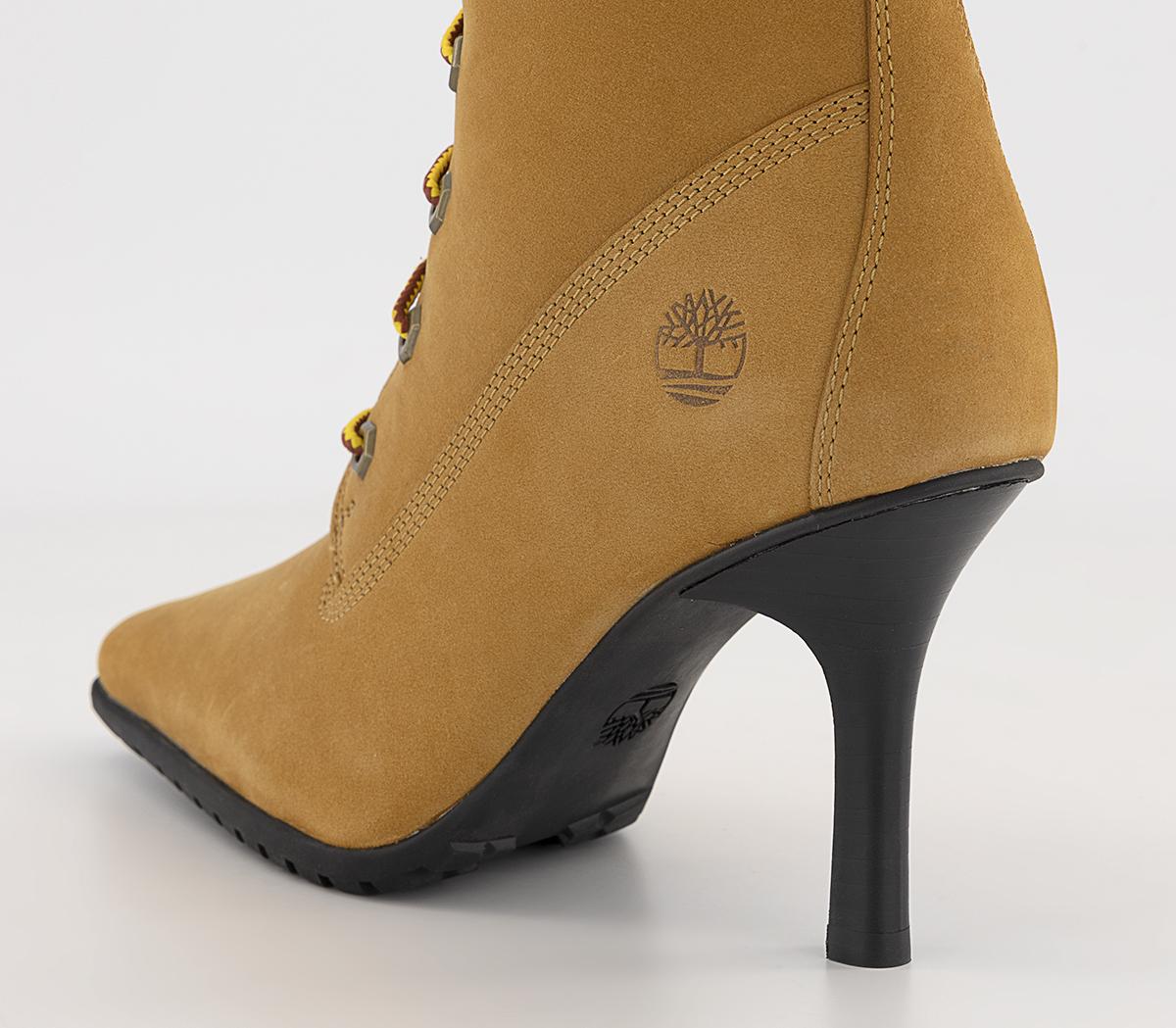 Timberland Tall Lace Boots Wheat Nubuck - Women's Knee High Boots