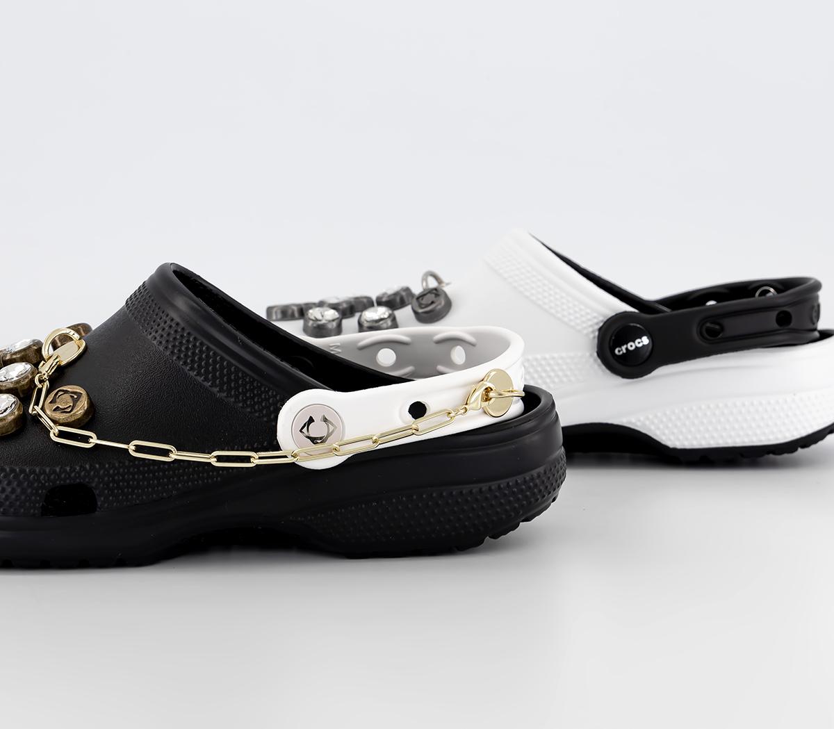 Crocs Christian Cowan Classic Clogs White Black - Flat Shoes for Women