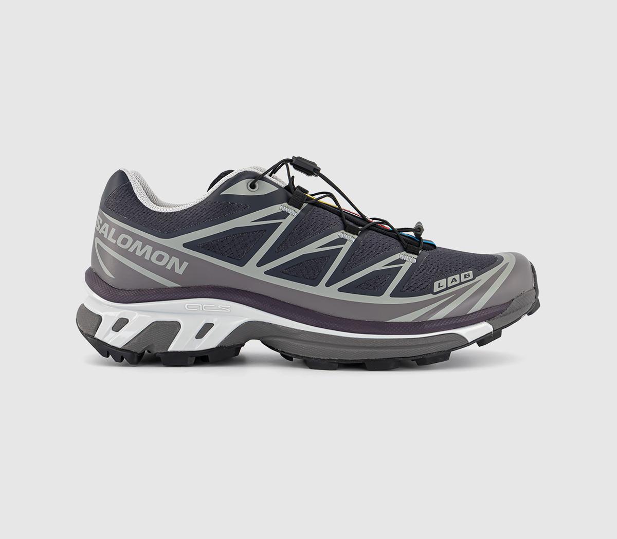 Click here for Salomon XT-6 Trainers Nine Iron Excalibur Plum Per... prices