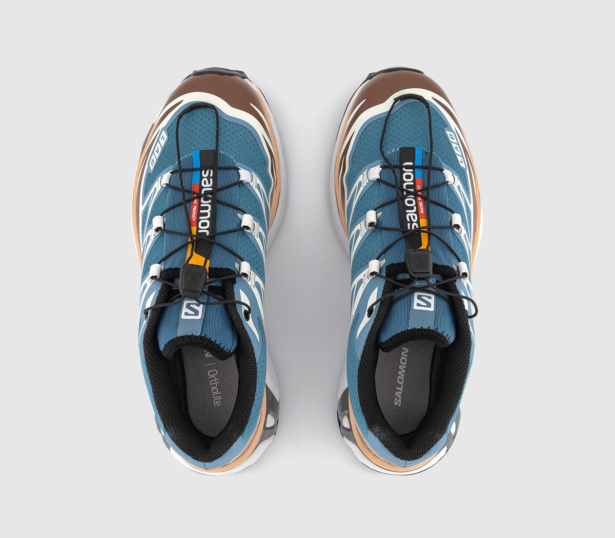 Salomon XT-6 Trainers Aegean Blue Tortoise Shell Hazelnut - Men's Trainers