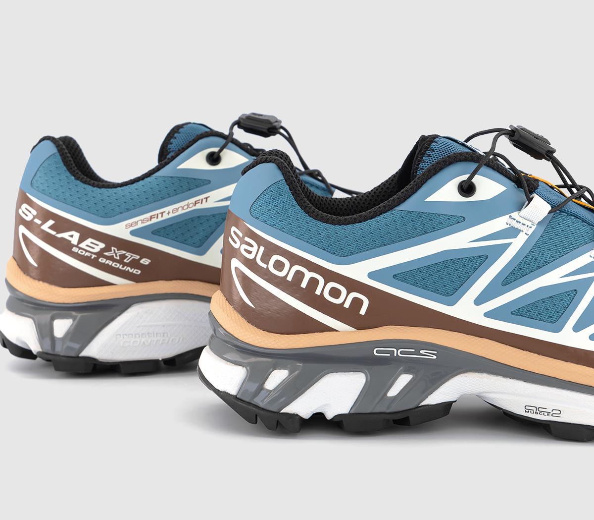 Salomon XT-6 Trainers Aegean Blue Tortoise Shell Hazelnut - Men's Trainers