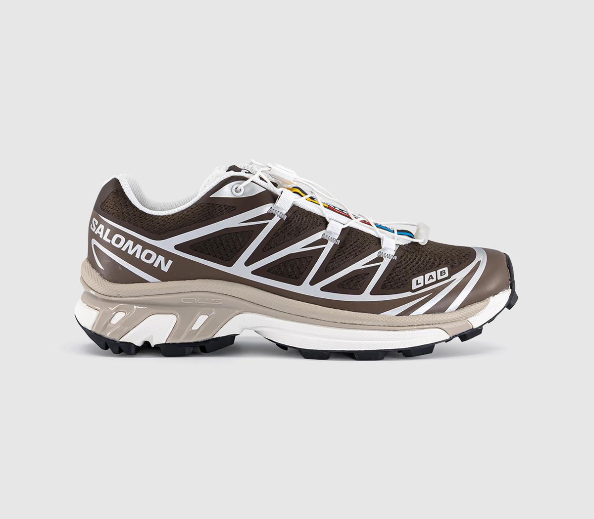 Click here for Salomon XT-6 Trainers Earth Brown Walnut Silver  4... prices